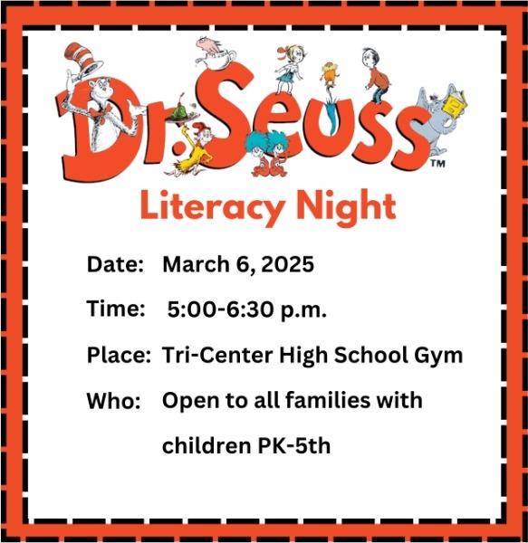 Tri-Center CSD - Literacy Night is March 6th